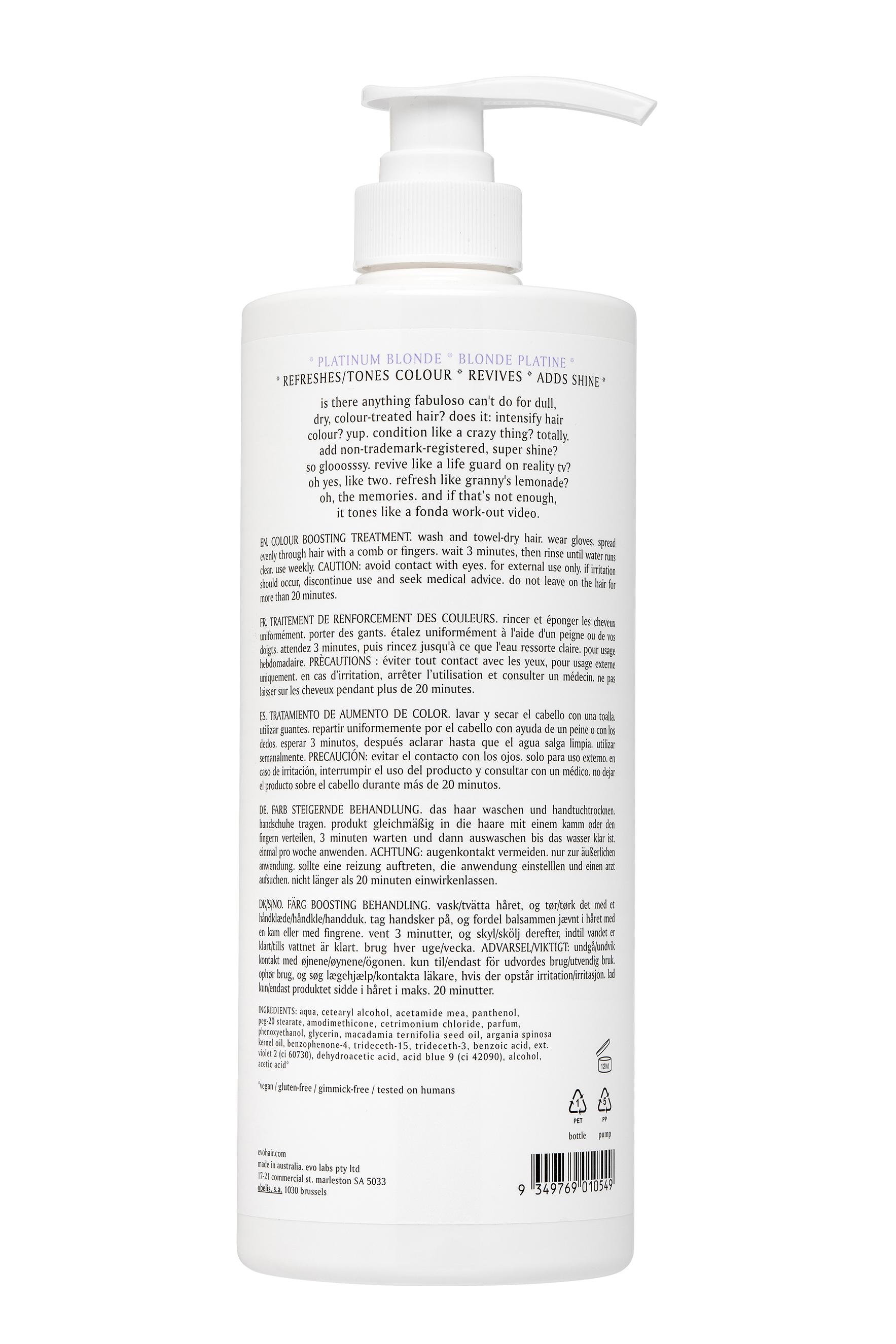 fabuloso platinum blonde colour boosting treatment 1L PRO