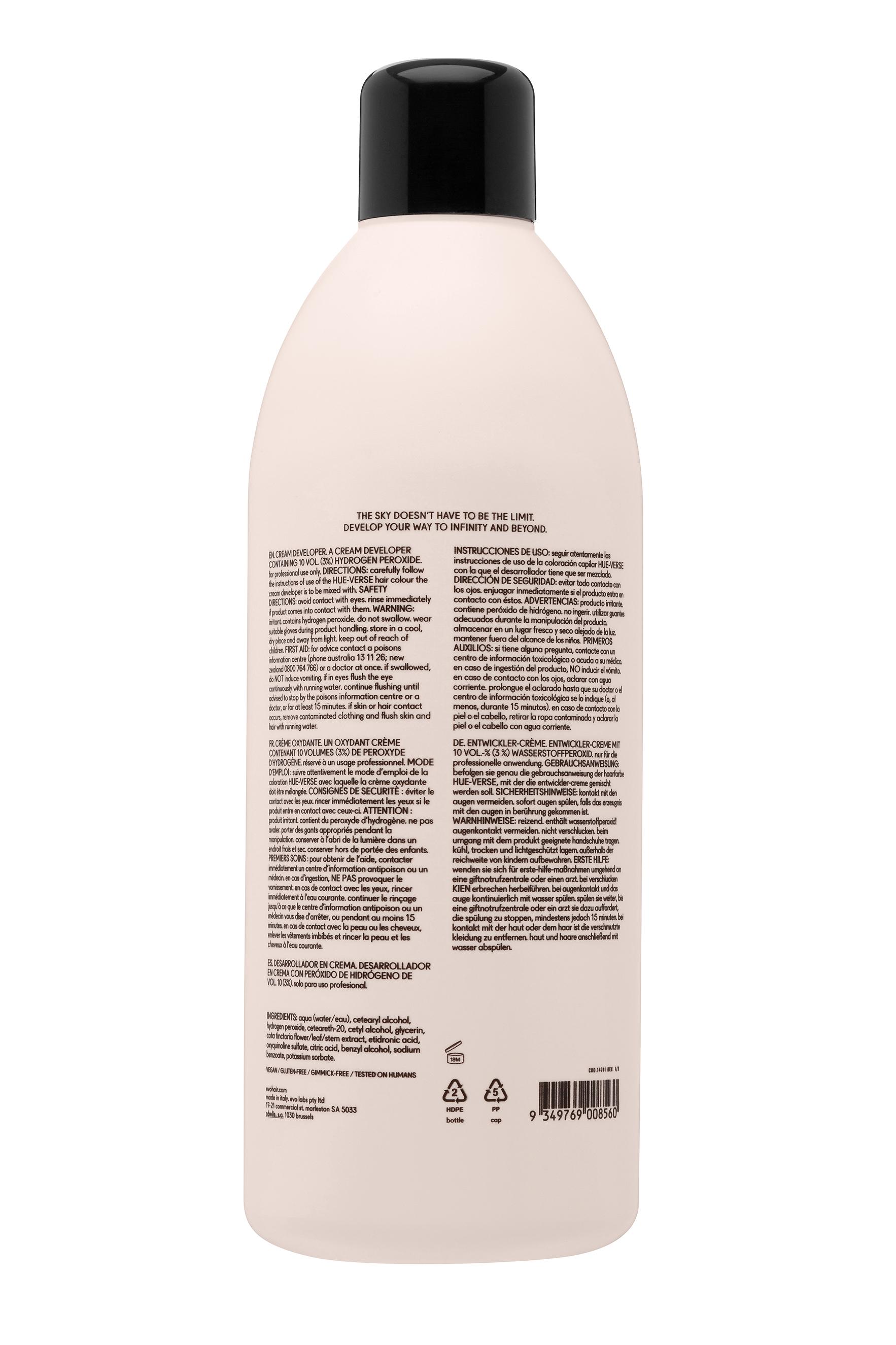 EVO hue.verse cream developer 10vol 1L
